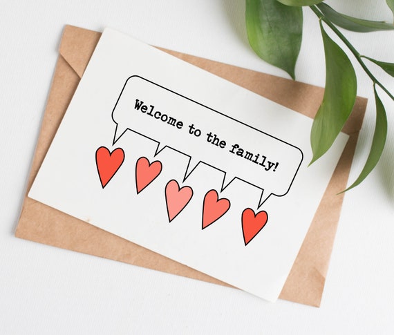 Welcome to the Family Card for Daughter-in-law Card for - Etsy