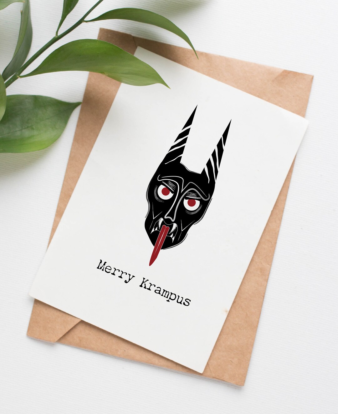 Krampus Card for Christmas, Funny Holiday Cards for Friend, Nerdy ...