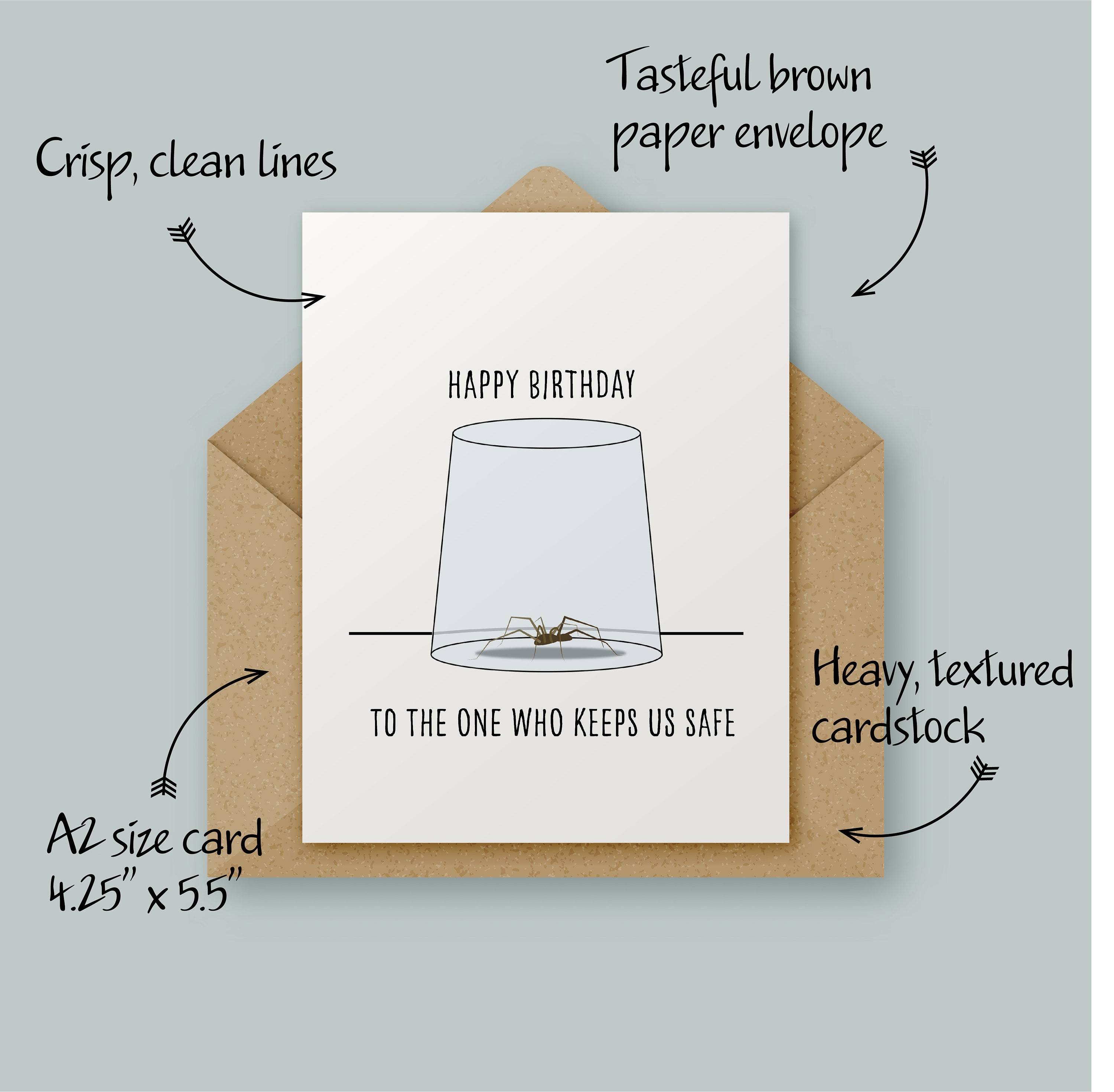 Spider Birthday Card Funny Birthday Card for Husband | Etsy