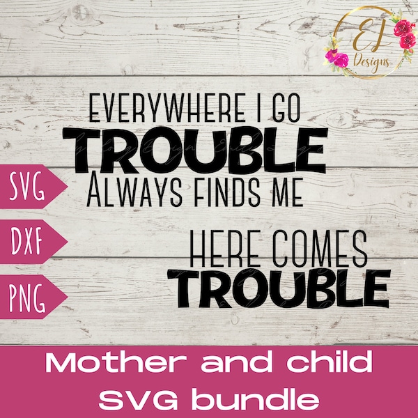Wherever I Go Trouble Svg - Etsy