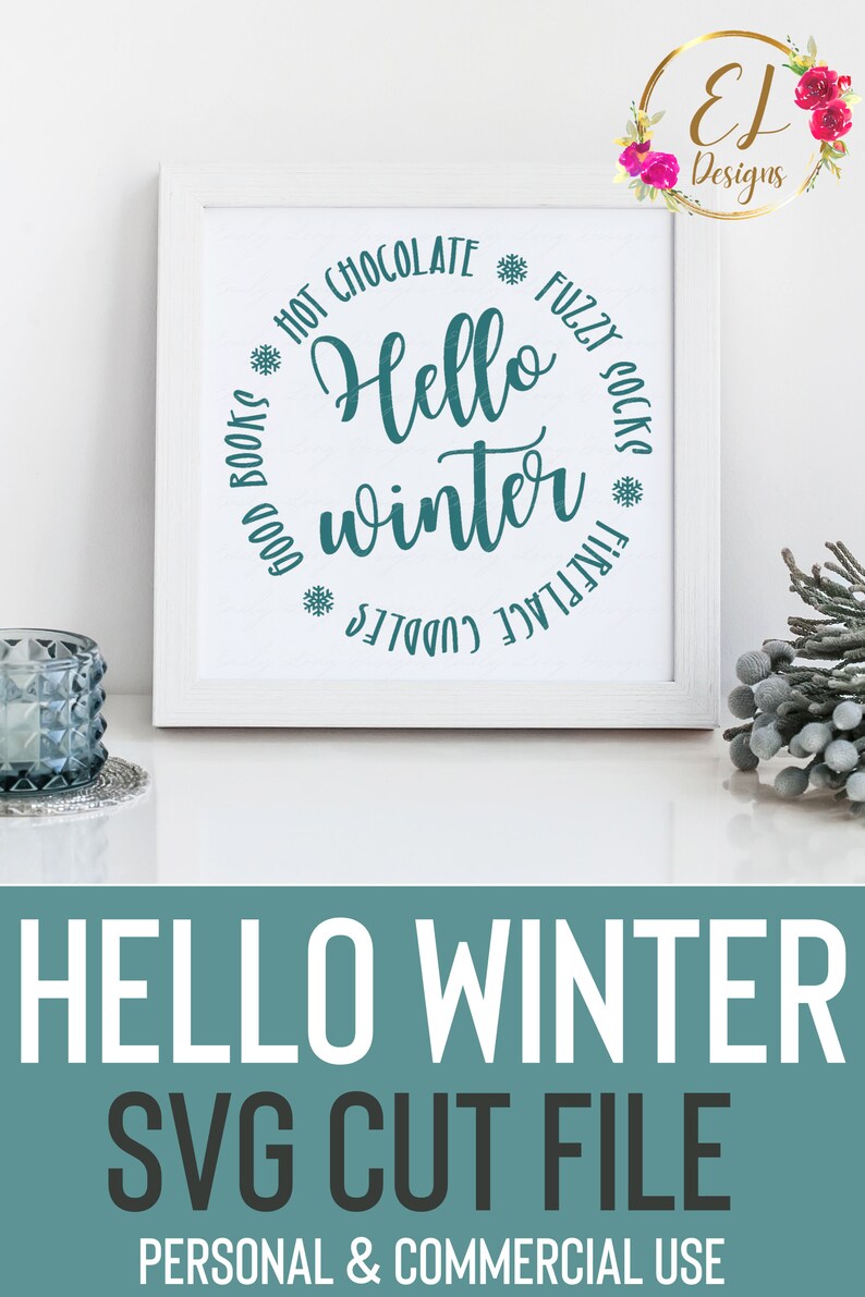 Winter Things Circle SVG Hello Winter SVG Winter SVG | Etsy