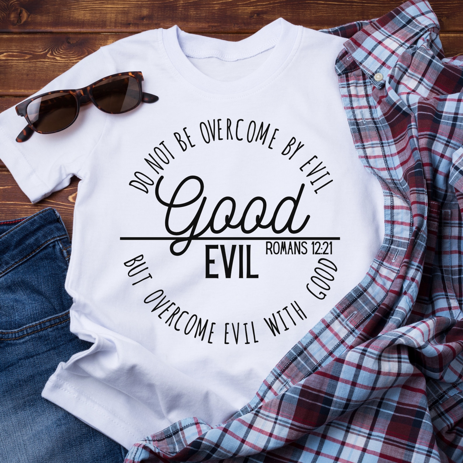 Bible Verse SVG Good Over Evil SVG Romans 12 21 - Etsy