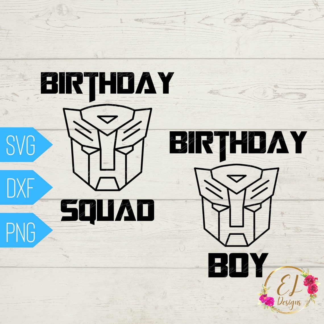 Transformers Birthday Squad SVG Bundle Boys Personalized | Etsy