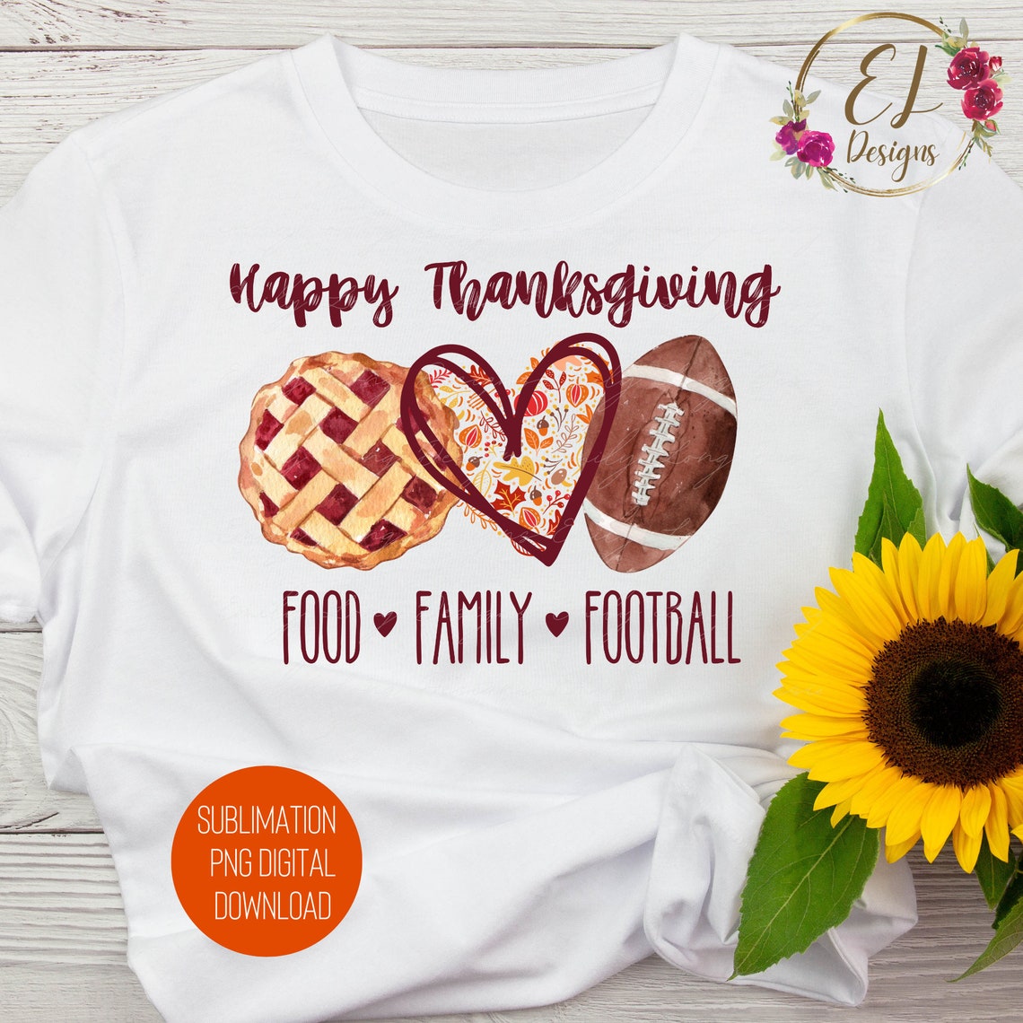 Happy Thanksgiving Png | Food Family Football Png | Thanksgiving Shirt ...