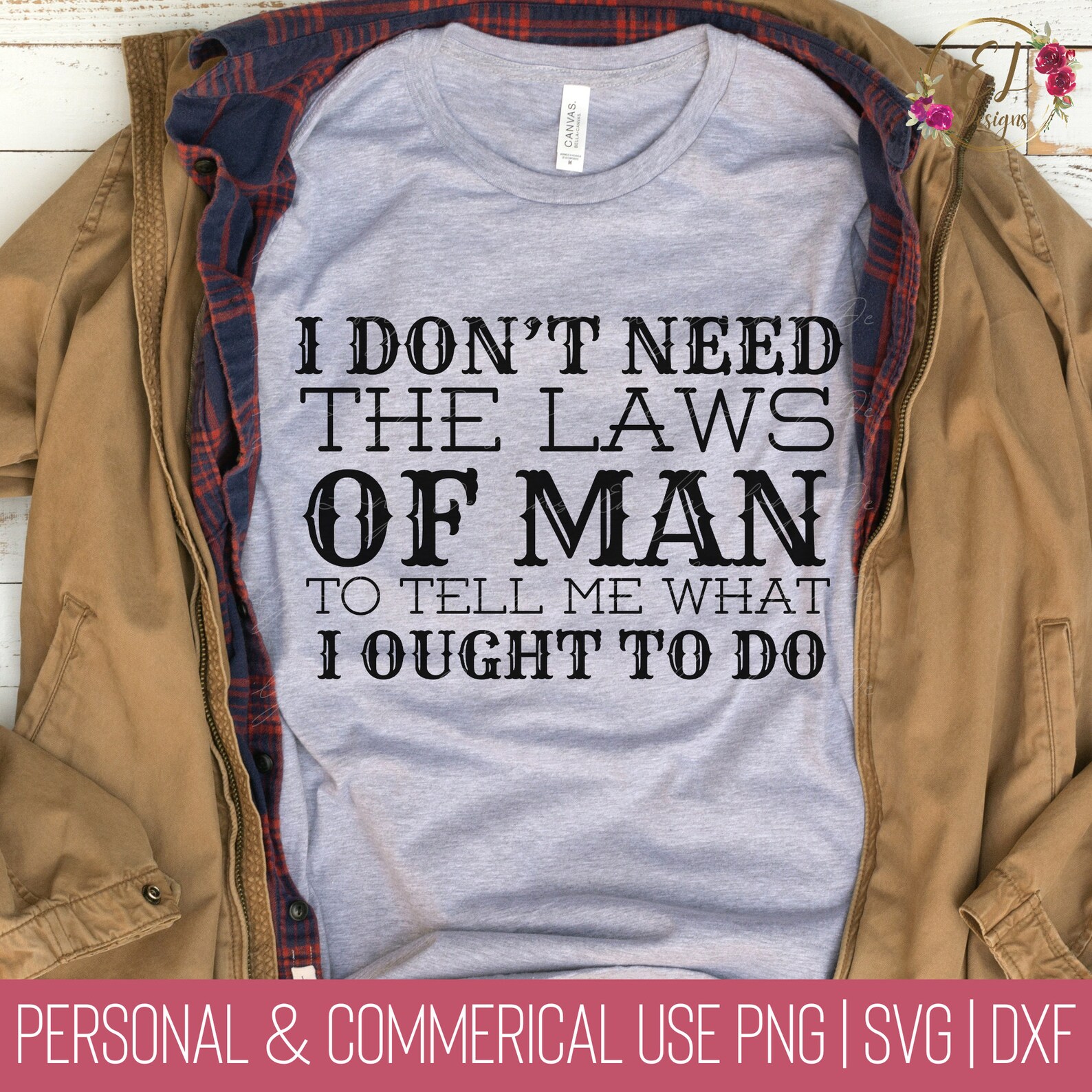 Triune God SVG | I Don’t Need the Laws of Man to Tell Me What I Ought ...