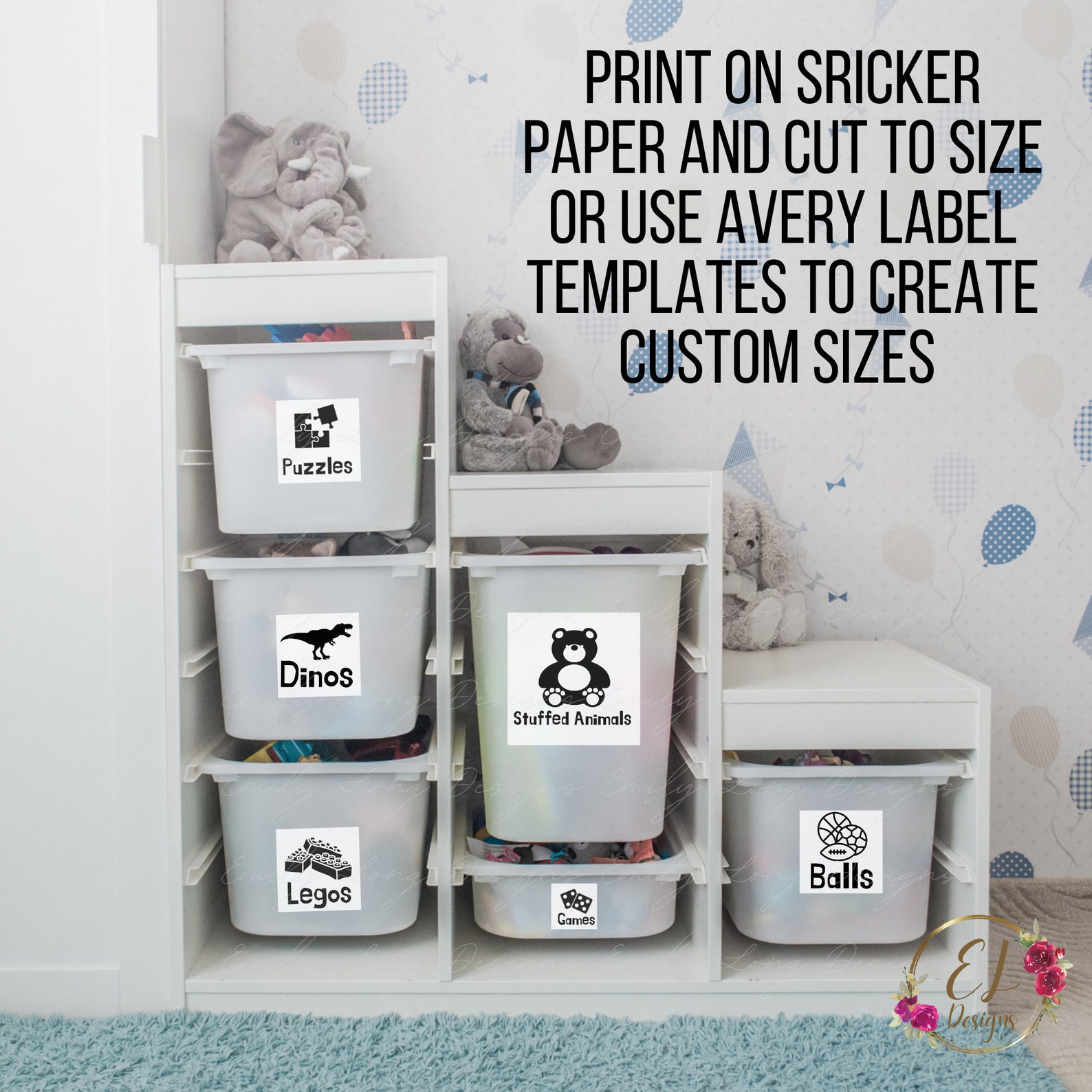 Printable Toy Bin Labels Boys and Girls Toy Box Labels Toy | Etsy