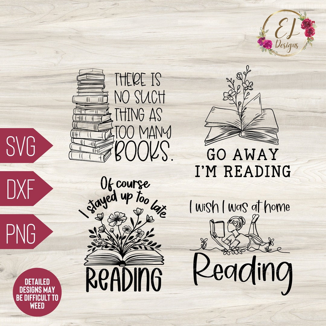 Book Lover Svg | Reading Png Files | Book Lover Gift | Books Png | Go ...