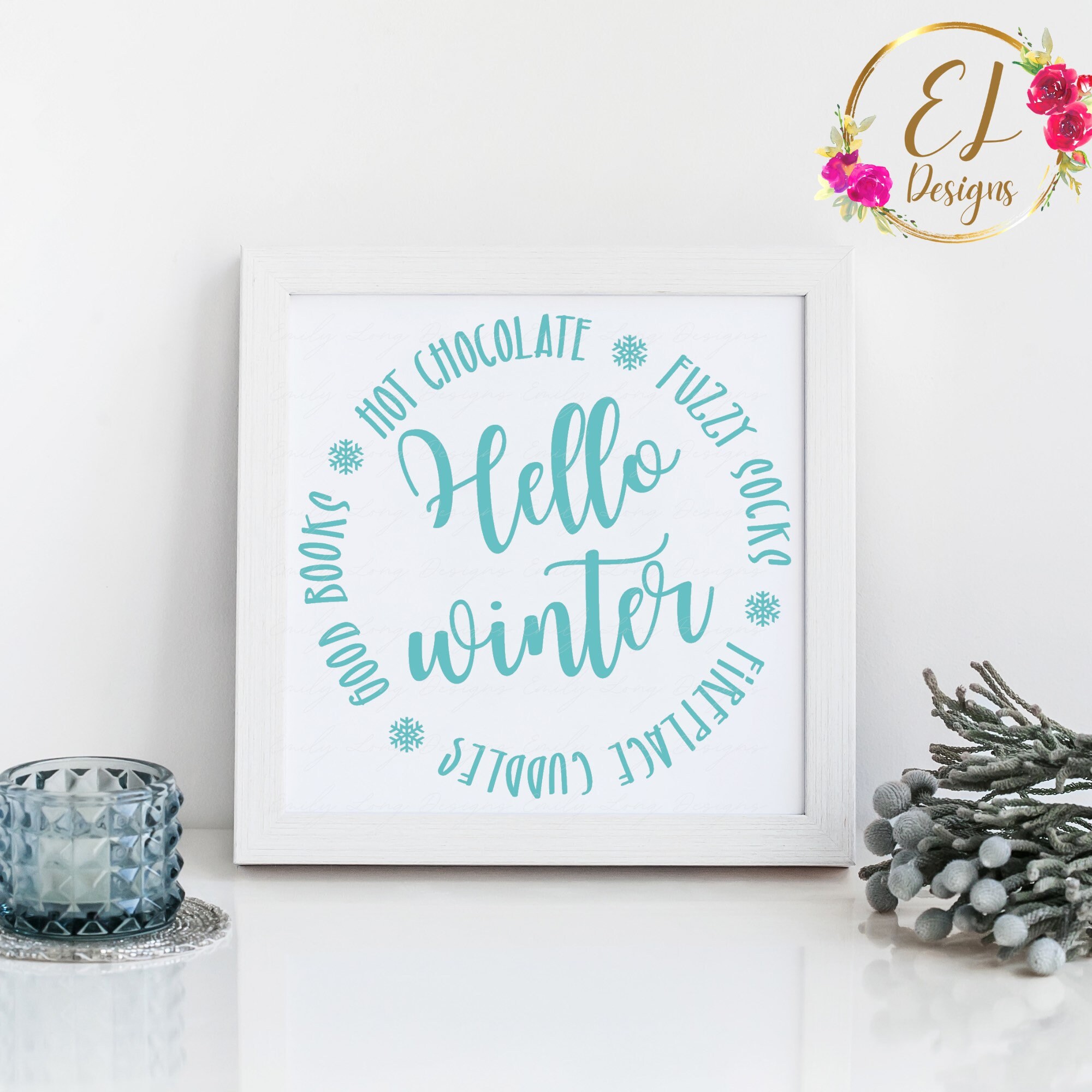 Winter Things Circle SVG Hello Winter SVG Winter SVG - Etsy