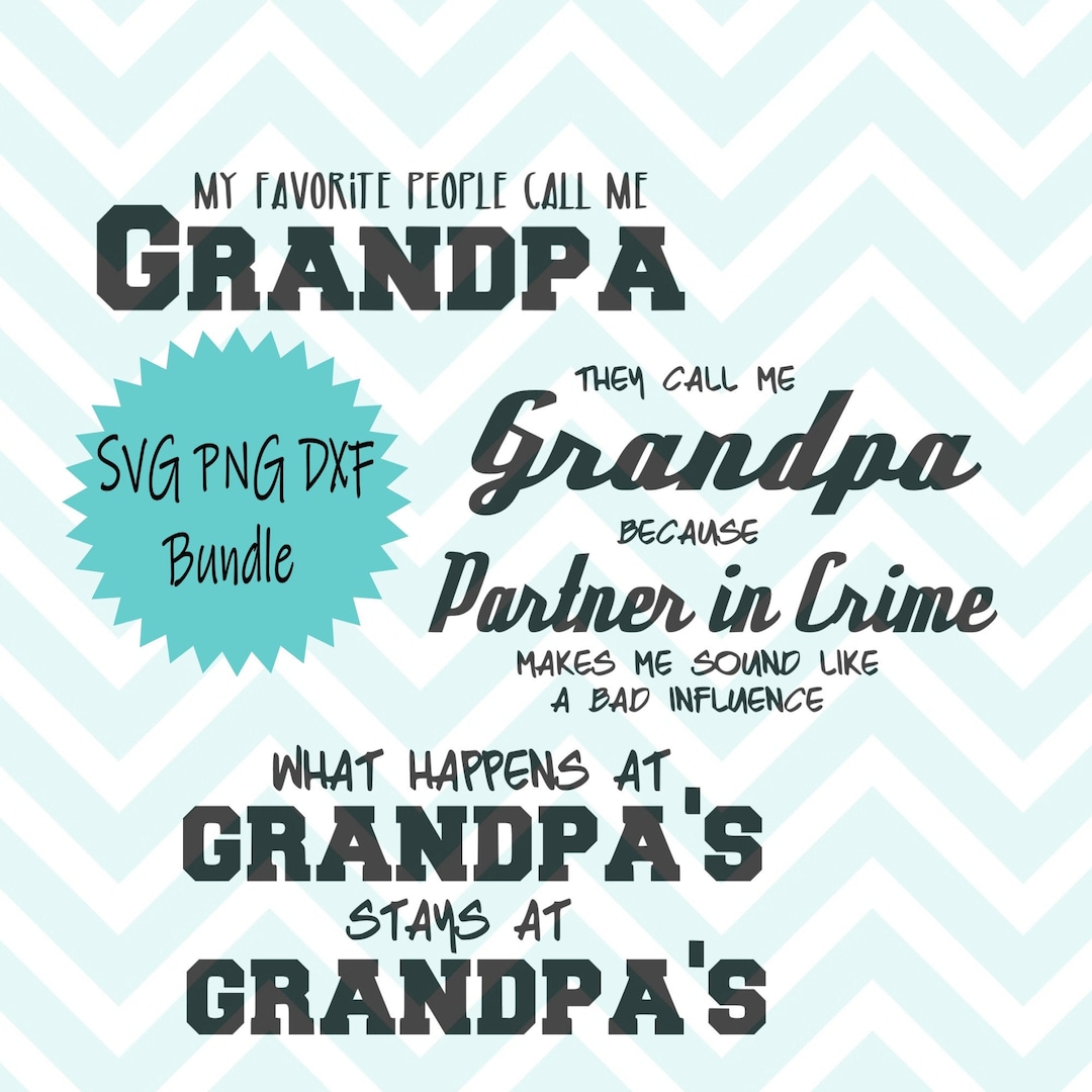 Grandpa SVG Bundle Grandpa Shirt Grandpa Gift Grandparents Day Gift for ...