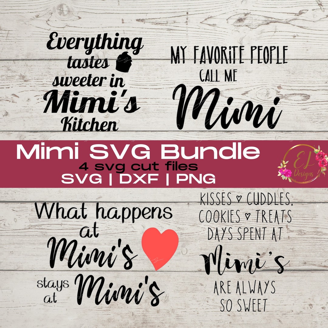 Mimi SVG Bundle | Gift for Mimi |grandparents Day Gift | Grandmother ...