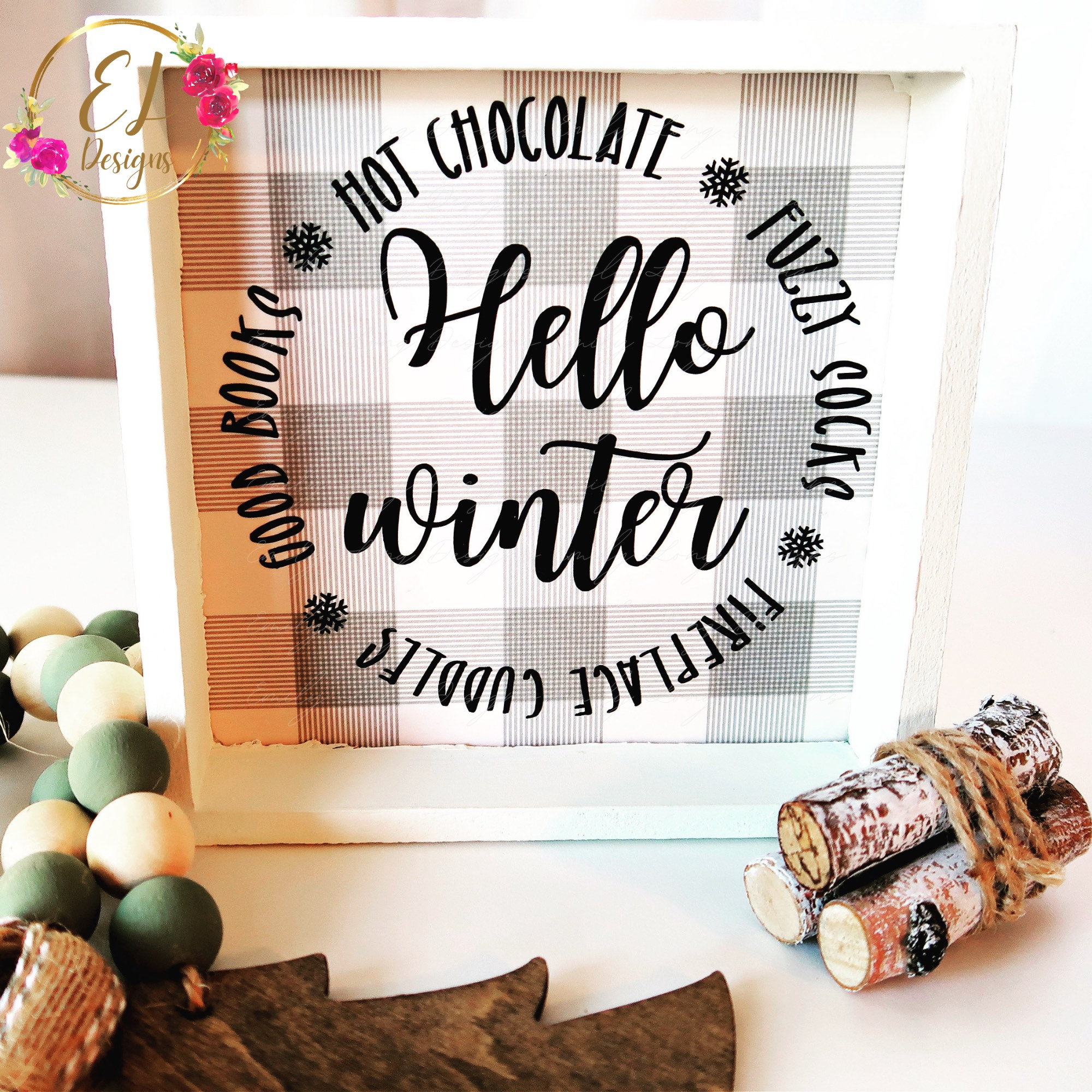Winter Things Circle SVG Hello Winter SVG Winter SVG - Etsy
