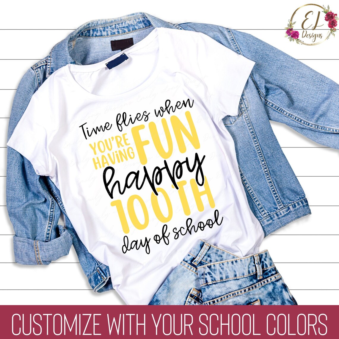 100th Day of School Svg Time Flies When You're Having - Etsy