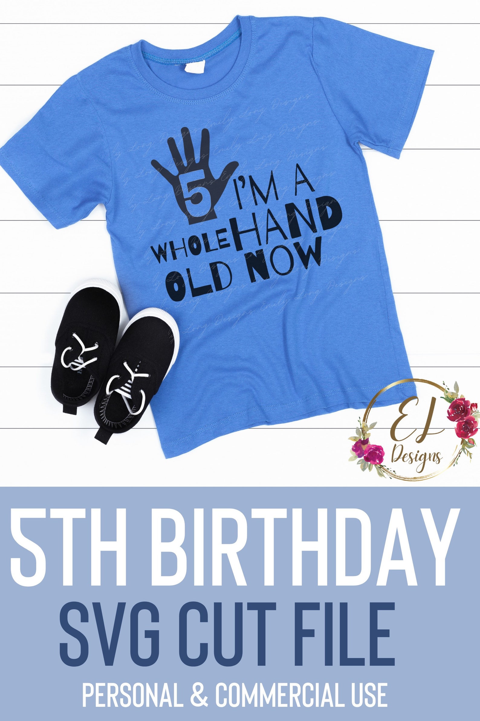 I'm A Whole Hand SVG | 5th Birthday SVG | 5 Year Old Girl Svg | Girls ...