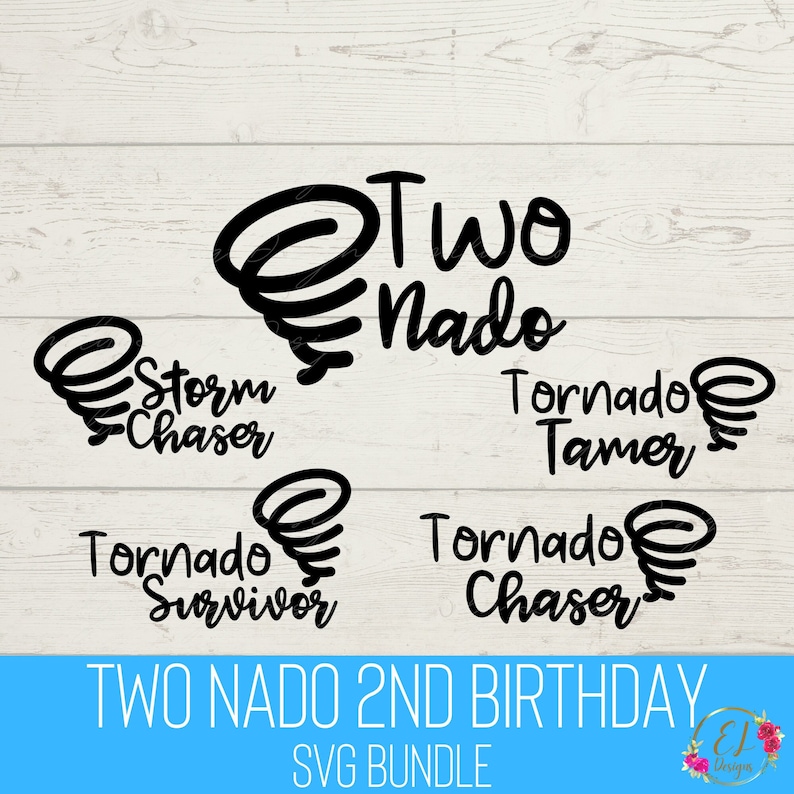 Two Nado Storm Chaser SVG Bundle 2nado Svg 2nd Birthday - Etsy