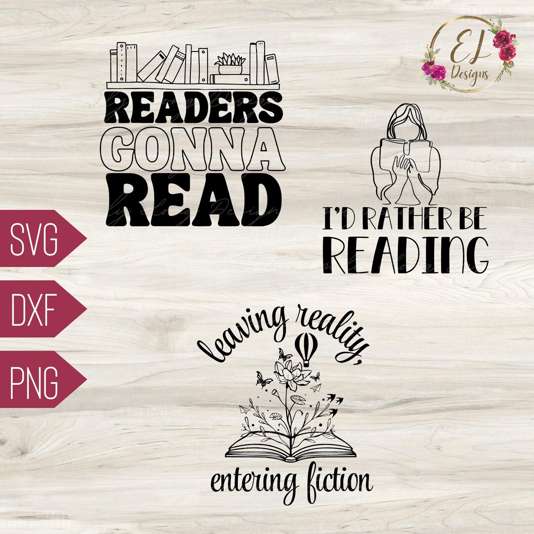 Leaving Reality Entering Fiction Svg | Bookworm Svg | I’d Rather Be ...