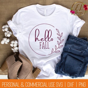 Hello Fall SVG | Fall Svg | Autumn SVG | Fall Shirt Svg | Fall Sign SVG ...
