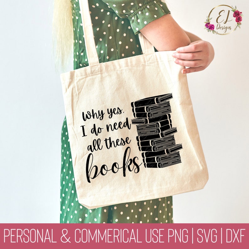 Book Lover Svg Bundle Library Bag Svg Just One More - Etsy