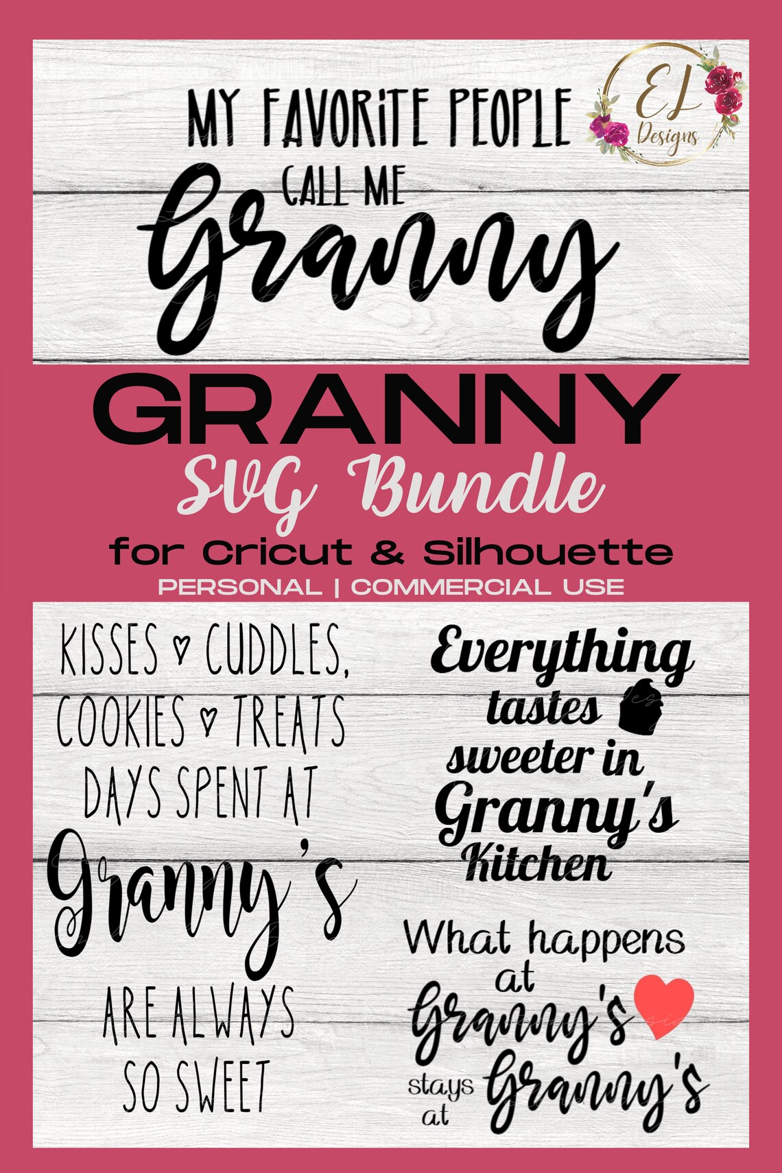 Granny SVG Bundle Grandparents Day Gift Granny's | Etsy