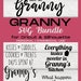 Granny SVG Bundle | Grandparents Day Gift | Granny's Grandparent Gift ...
