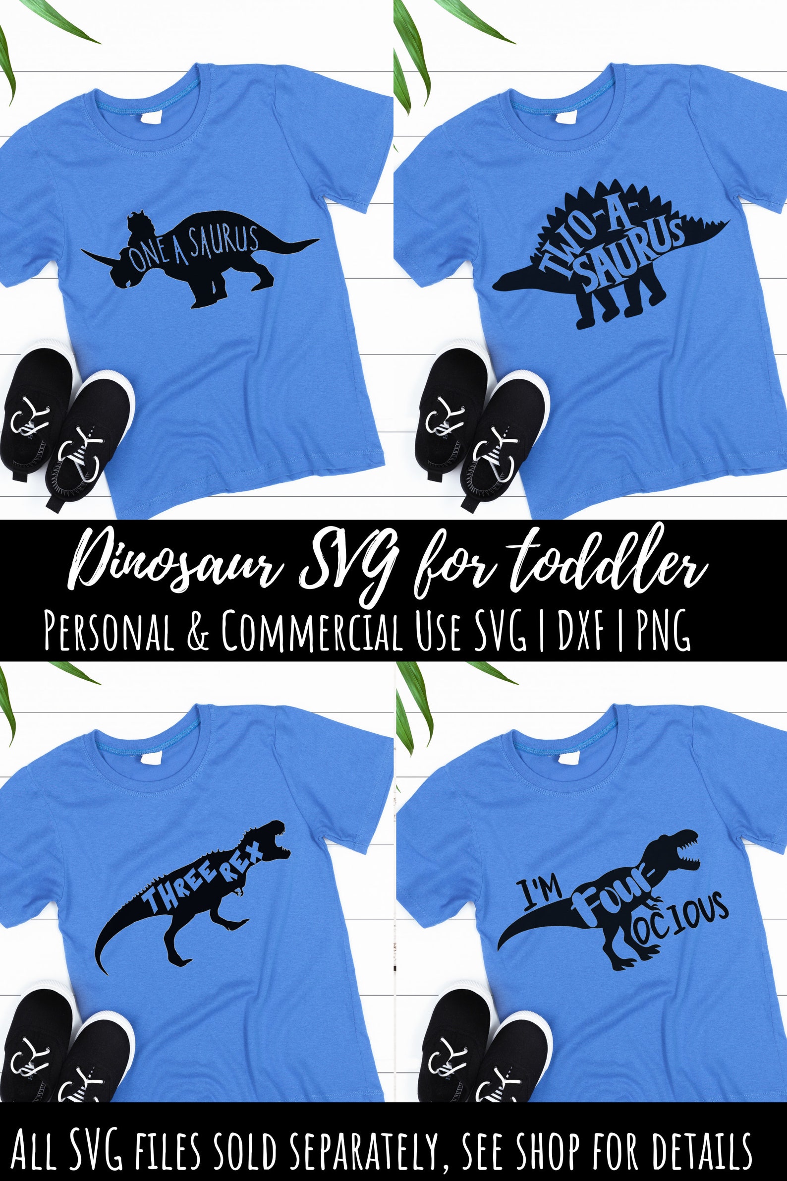 Dinosaur SVG Four-ocious Svg 4th Birthday Shirt Svg Dinosaur Birthday ...