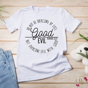 Bible Verse SVG | Good Over Evil SVG | Romans 12 21 | Christian Sticker ...