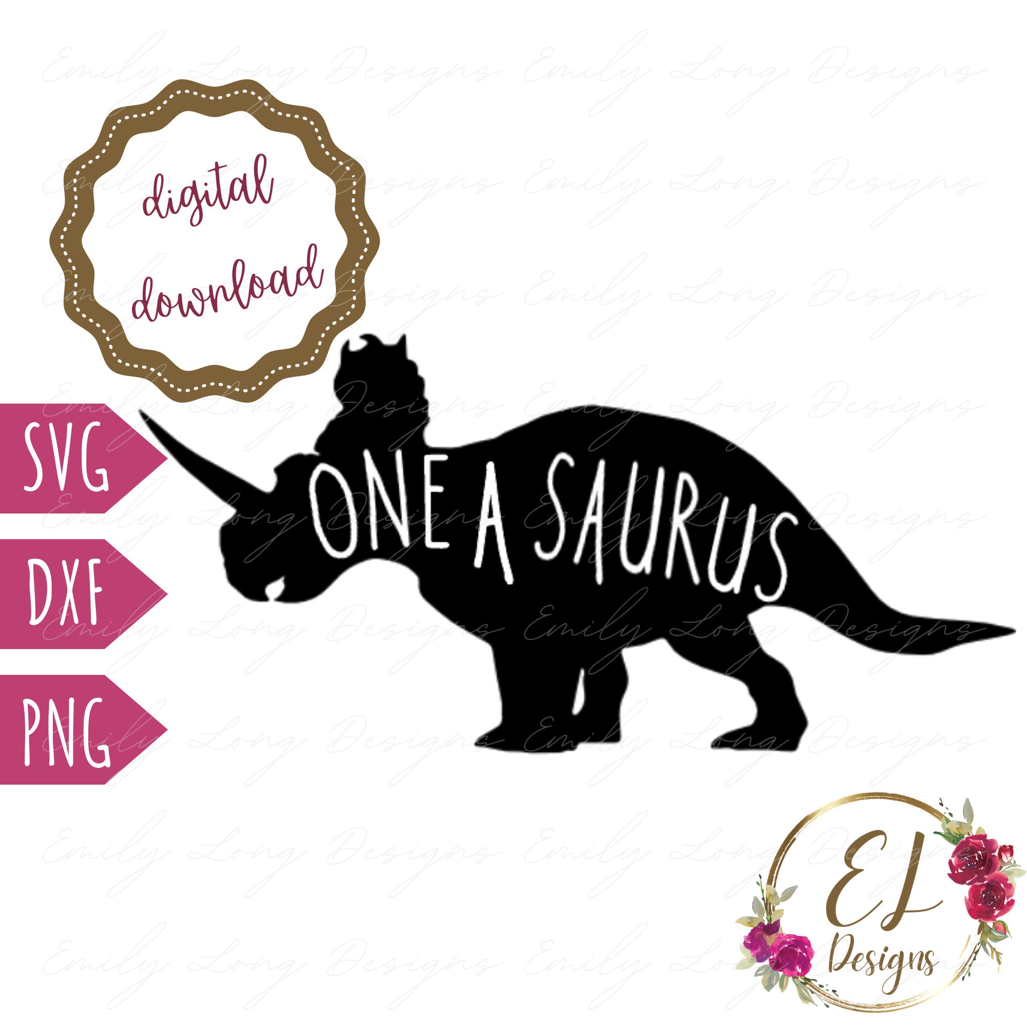 Dinosaur First Birthday SVG for Shirt Dinosaur One a Saurus - Etsy
