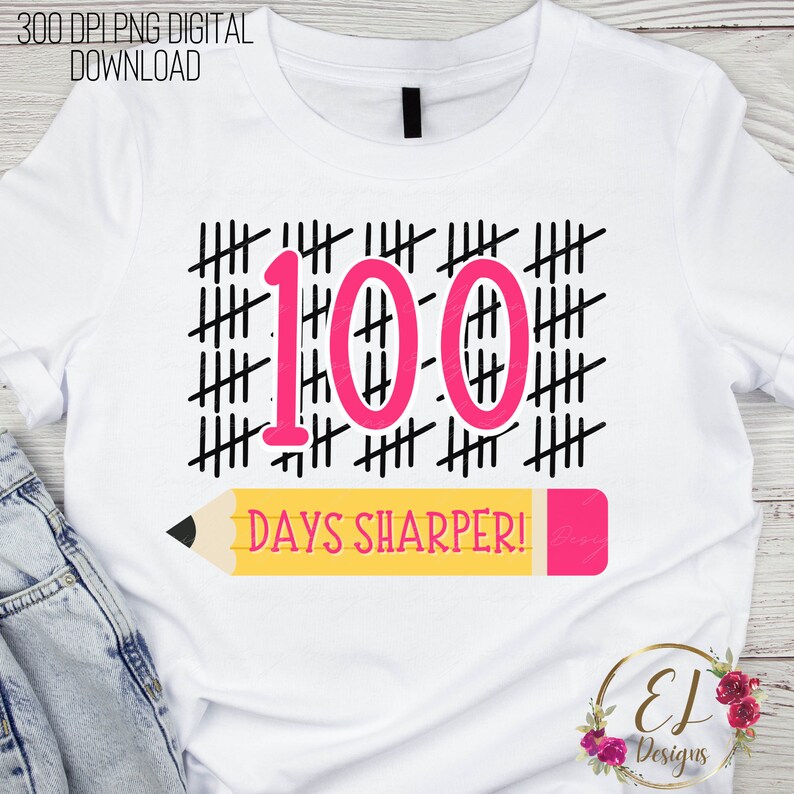 100th Day of School Png | 100 Days Sharper PNG | Happy 100 Days of ...