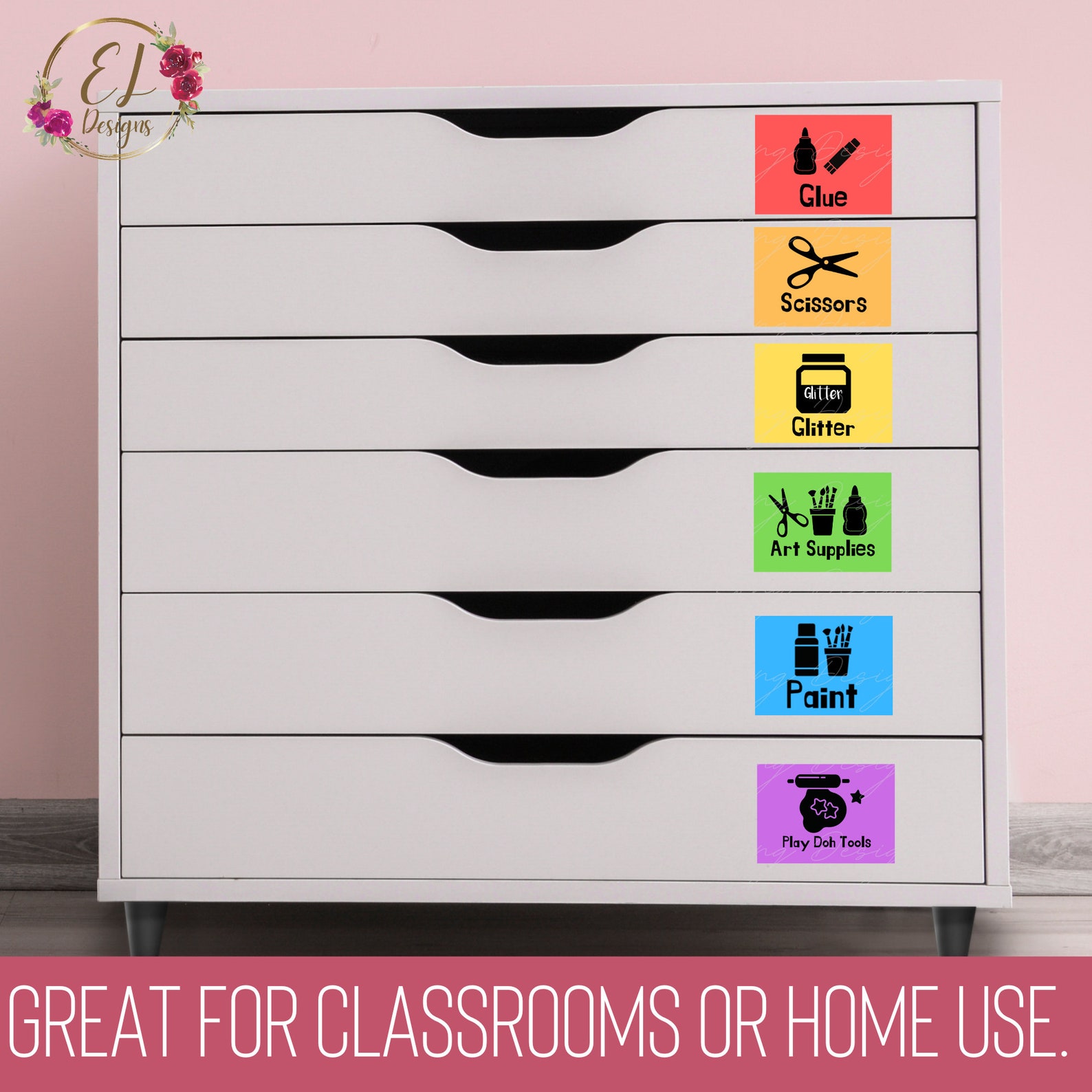 Printable Art Supply Labels | Craft Supply Labels | Art Supplies Labels ...