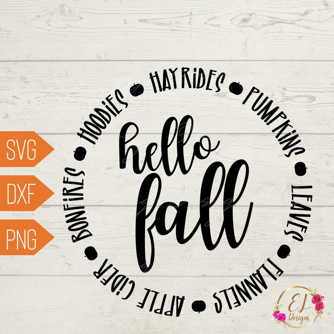Fall Things Circle Svg Fall Things SVG Fall Svg Things | Etsy