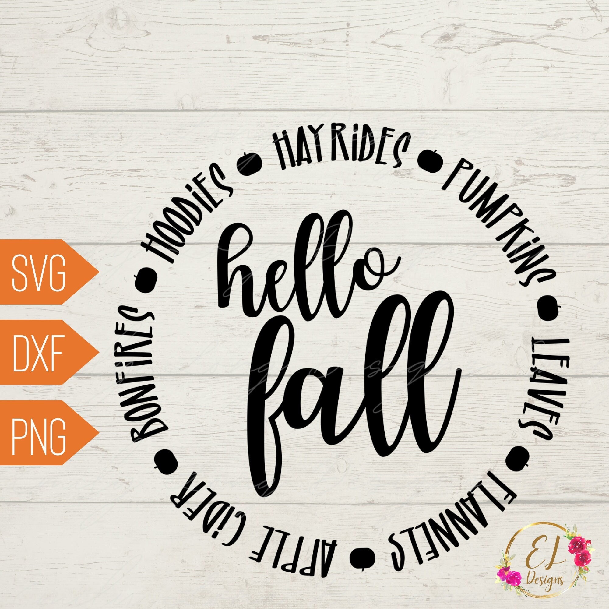 Fall Things Circle Svg Fall Things SVG Fall Svg Things - Etsy