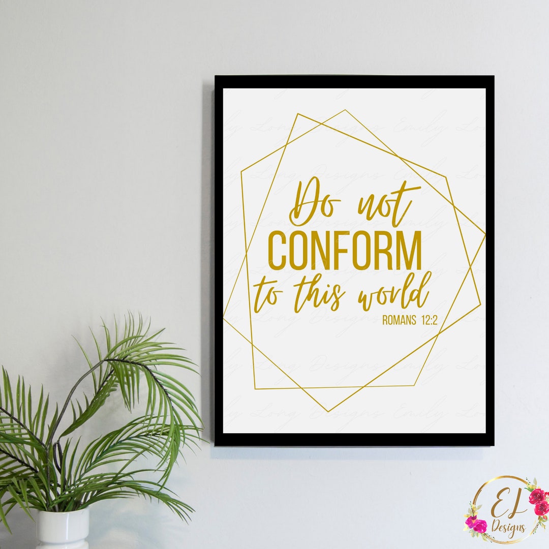 Bible Verse Printable Printable Christian Wall Decor Roman 12:2 ...