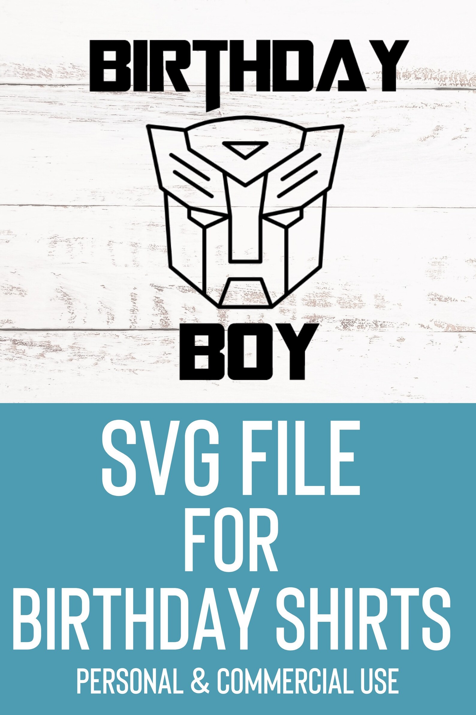 Transformers Birthday Boy SVG Boys Personalized Birthday | Etsy