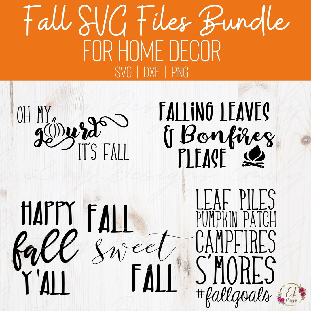 Fall Design Bundle | Fall SVG Files Collection | DIY Fall Decor | Fall ...