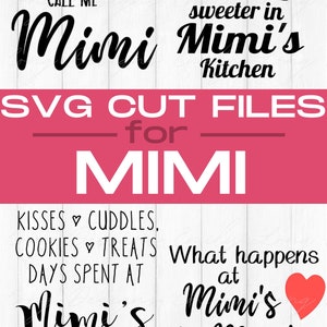 Mimi SVG Bundle | Gift for Mimi |grandparents Day Gift | Grandmother ...