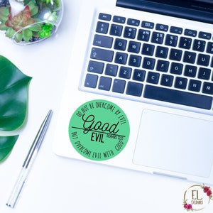 Bible Verse SVG | Good Over Evil SVG | Romans 12 21 | Christian Sticker ...