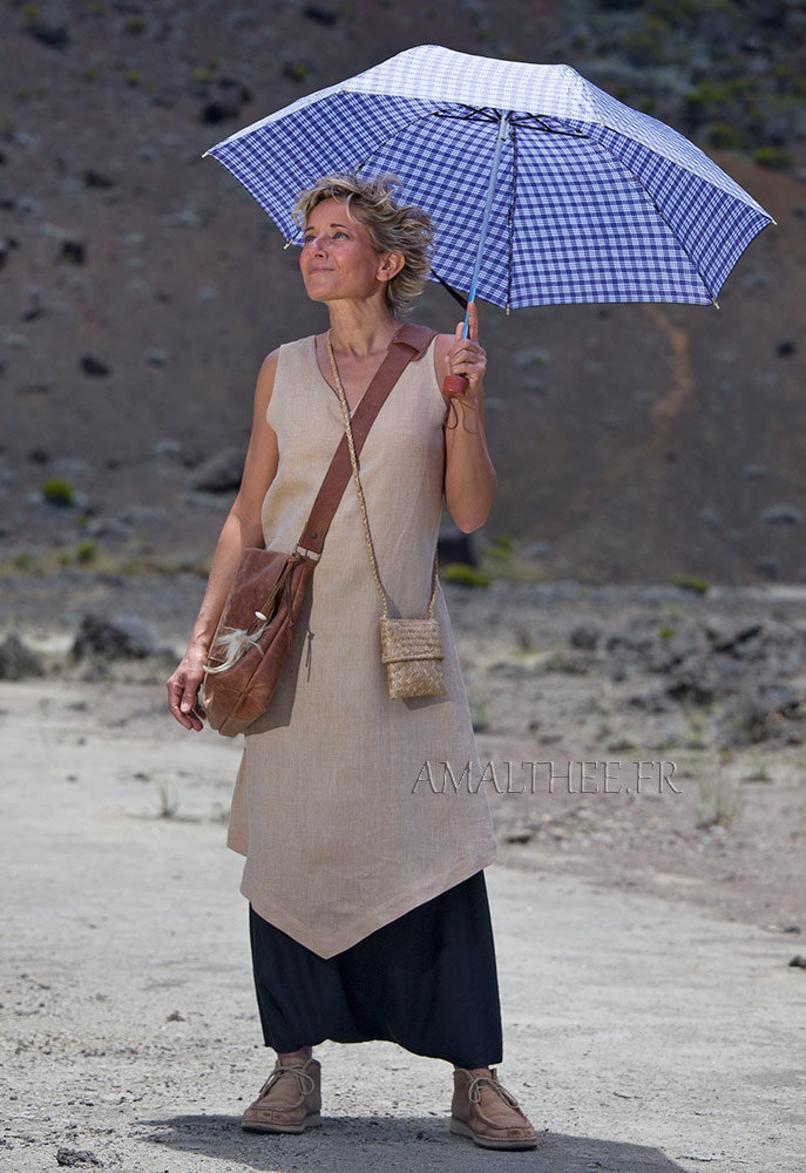 Tunique longue femme tunique en lin top bohème chic robe - Etsy France