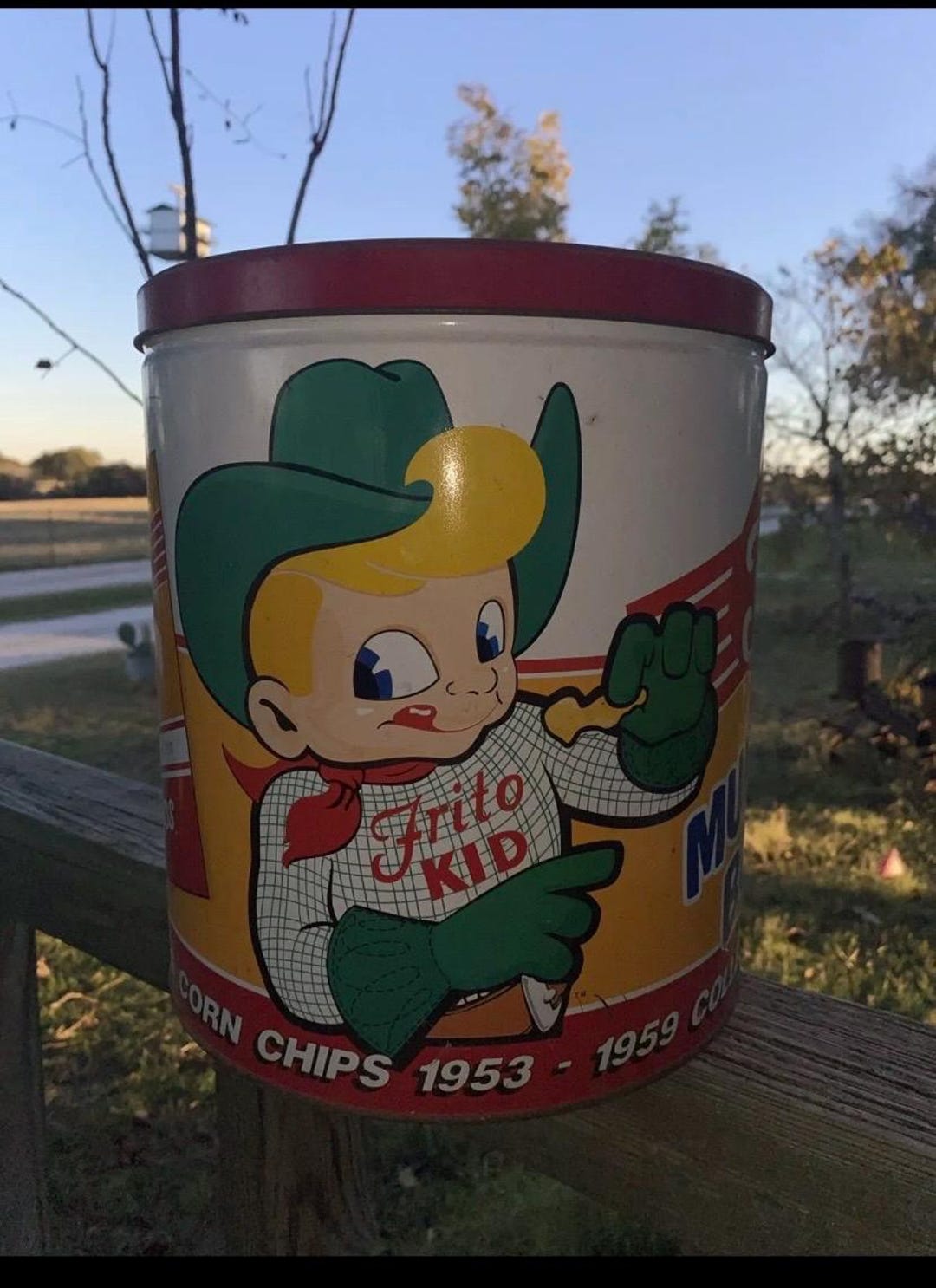 Fritos Corn Chips Kid Munch a Bunch 1953-1959 Collectors Tin 12vintage ...