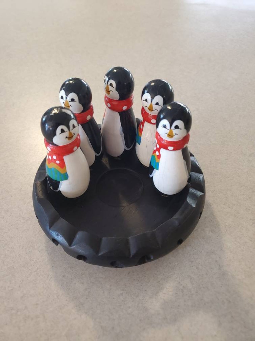 Wood Penguin Bowling Pins - Etsy