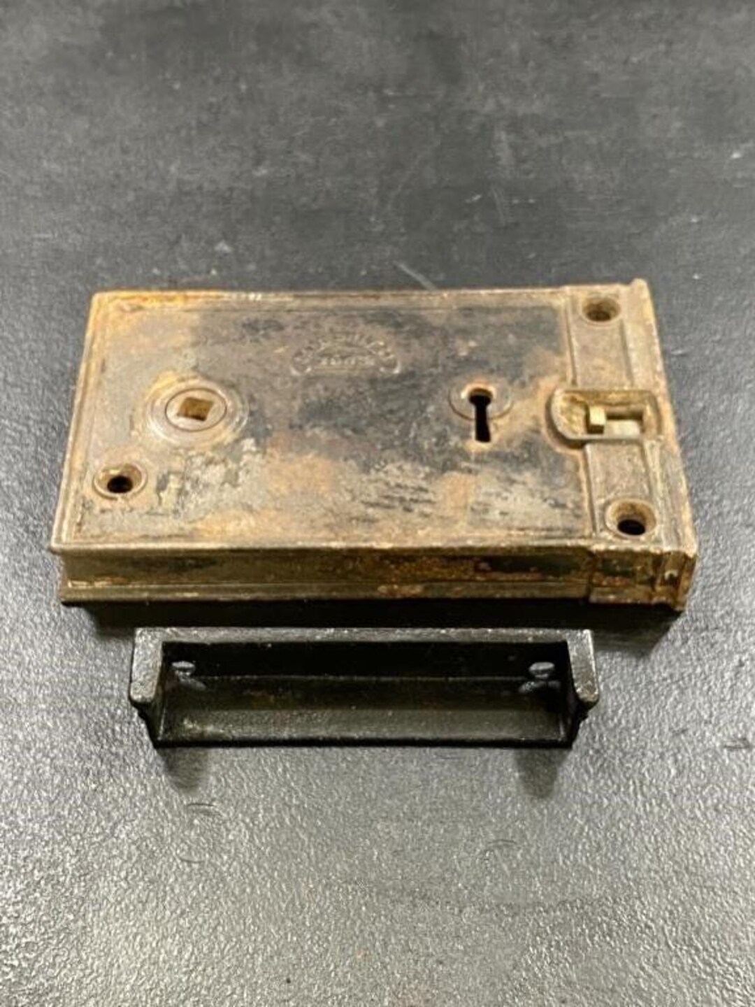 Antique Norwalk Lock Co. Cast Iron Door Lock • Vintage Mortise/rim Lock ...