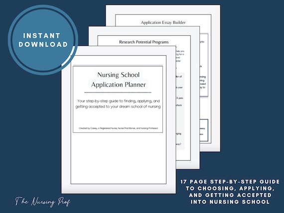 Nursing School Application Guide Nursing Application Guide - Etsy