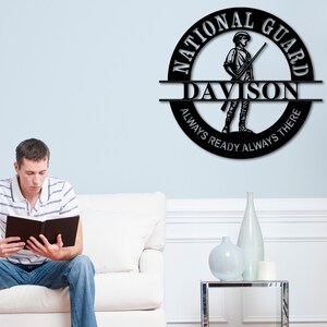 Metal Sign for National Guard, Custom Metal Name Sign, Personalized ...