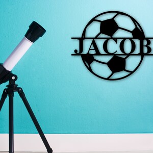 Soccer Metal Wall Art, Metal Sports Decor, Soccer Sign, Soccer Name ...