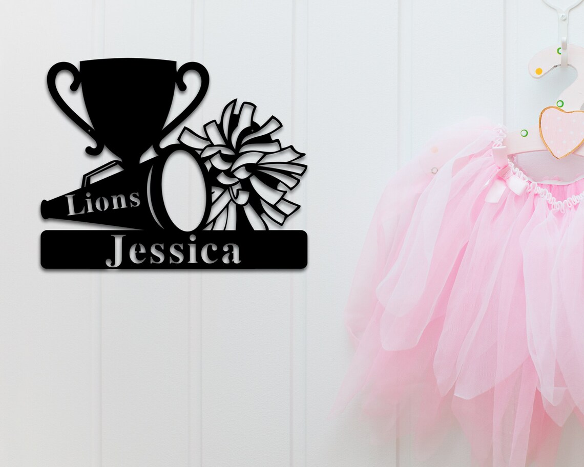 Cheerleading Metal Wall Art Metal Cheer Decor Cheerleader | Etsy