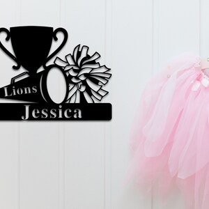 Cheerleading Metal Wall Art, Metal Cheer Decor, Cheerleader Sign, Cheer ...