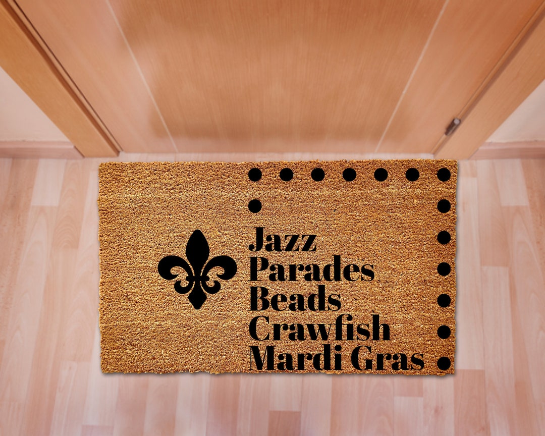 It's Mardi Gras Y'all Doormat, Mardi Gras, Fat Tuesday, Housewarming ...