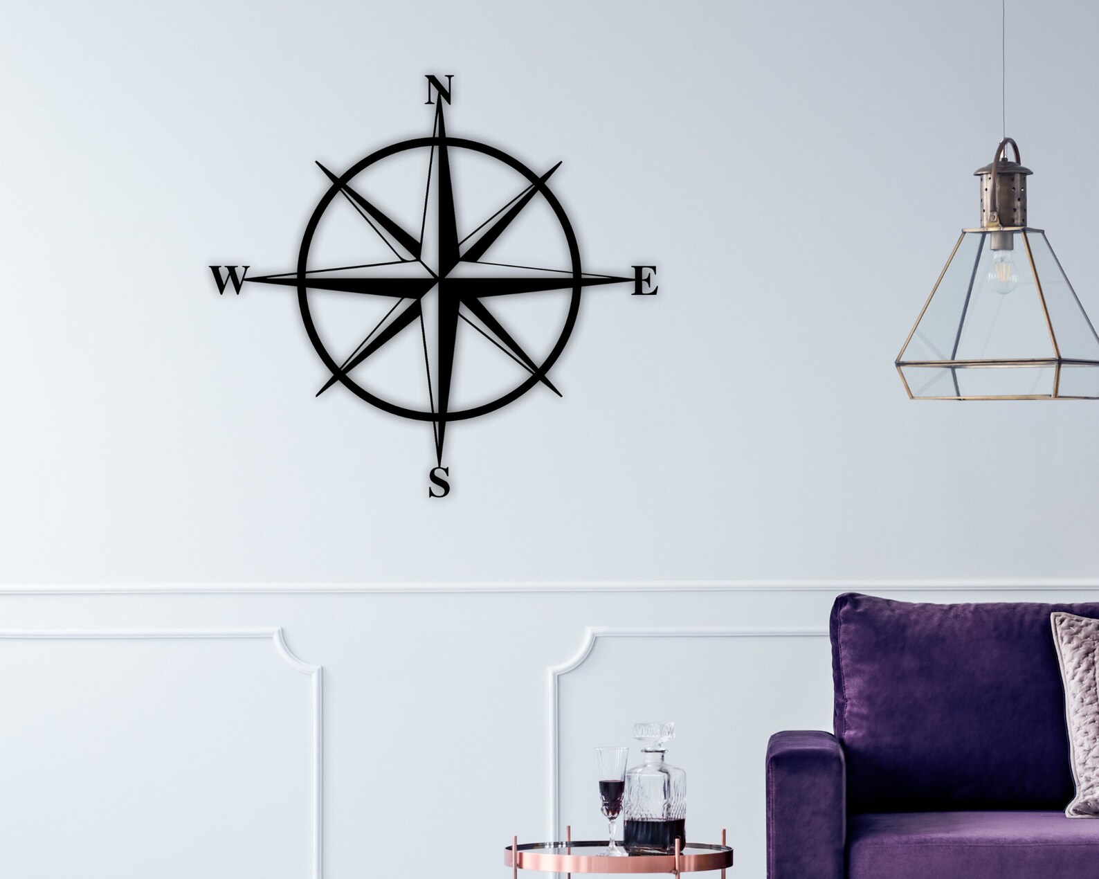 North Star Compass Rose Shape Beautiful Metal North Star | Etsy