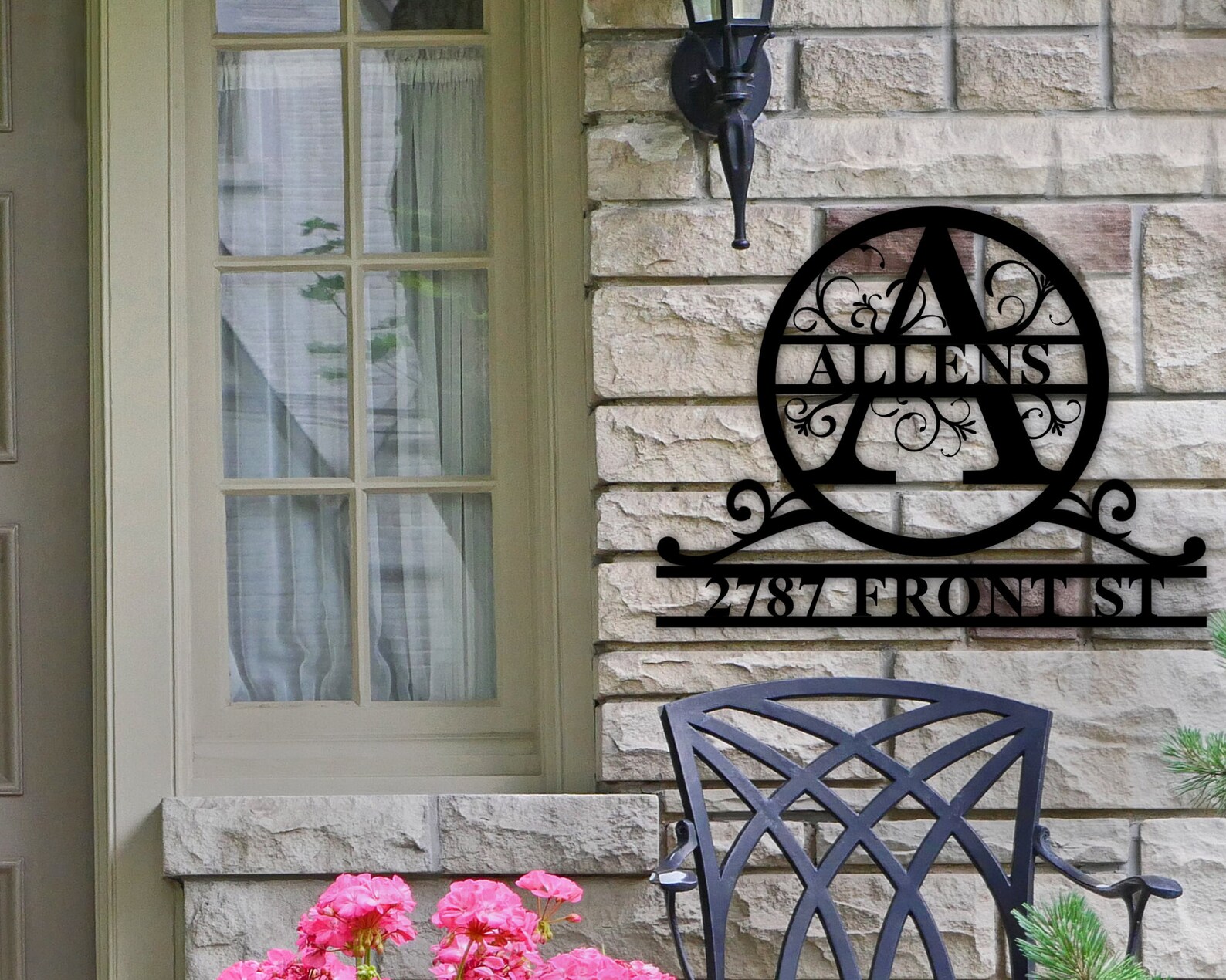 Personalized Family Name Metal Sign Metal Monogram Sign Last | Etsy