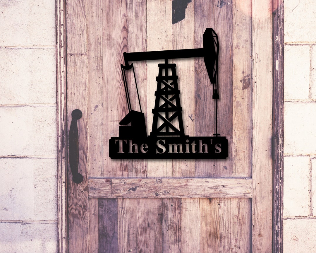 Custom Metal Name Sign, Oil Rig, Offshore Welcome Sign, Custom Metal ...