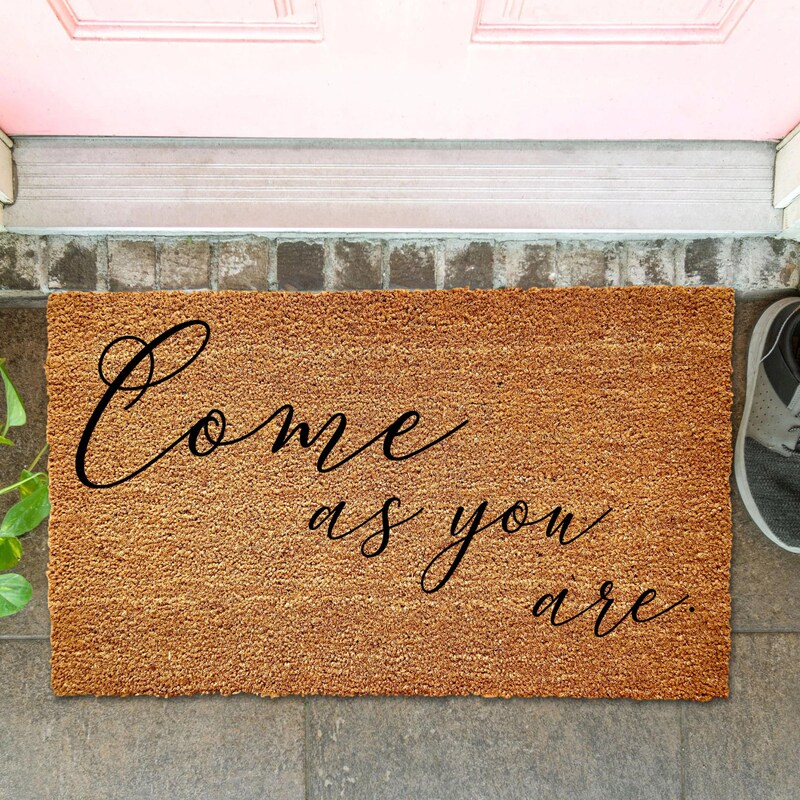 Come as You Are Doormat - Etsy