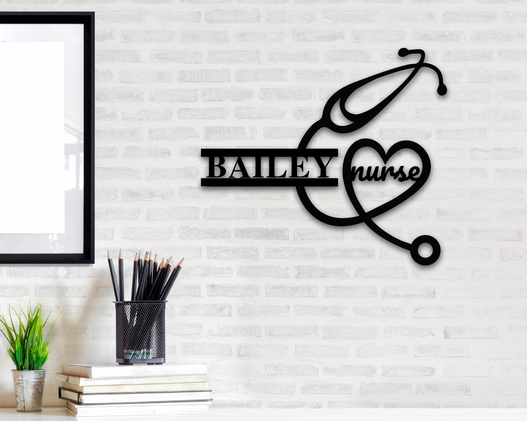 Personalized Nurse Sign, Nurse Wall Decor, Personalized Nurse Gift ...